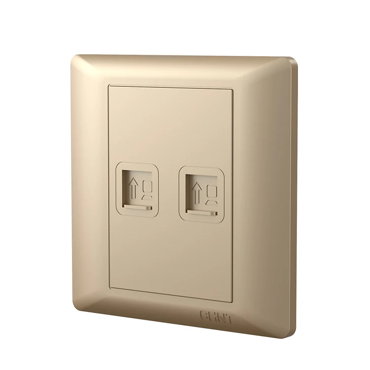 CHINT Double Data Outlets UK Wall Switch Electrical Switch Socket ...