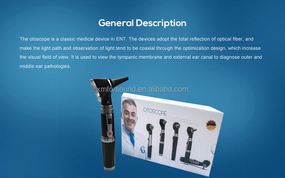 Portable Led Bulb Medical Ent Diagnostic Ear Otoscopic Auriscope ...