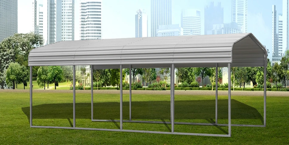 KJ Outdoor Prefabricated Sun Shade Car Parking Garage Canopy