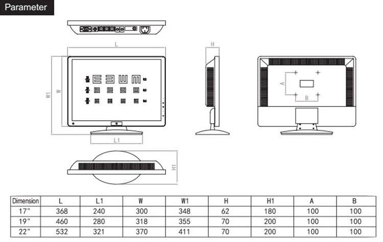 19Inch Optical Equipment Visual Test Chart LCD Chart Projector| Alibaba.com