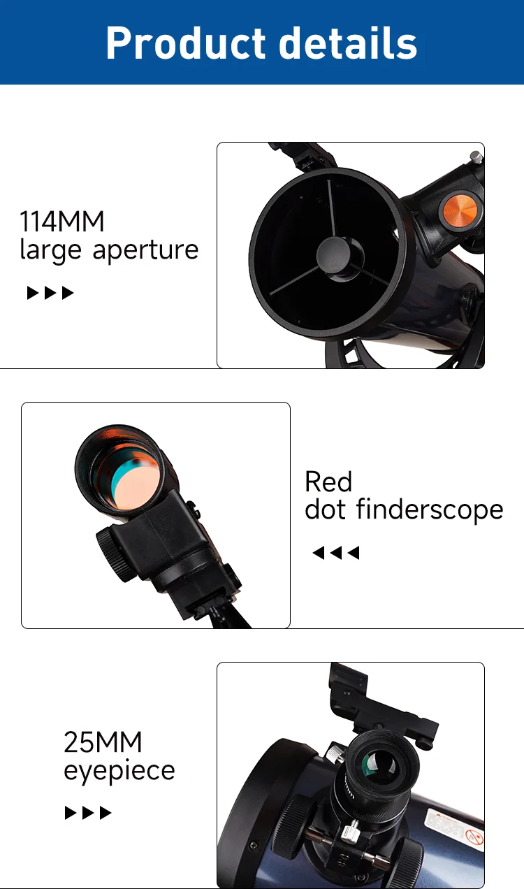 Wholesale 1000mm Focal Length 114mm 300x Long Range Sky-watcher ...