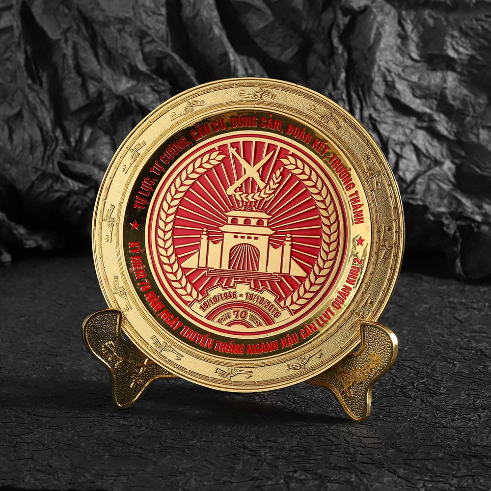 Commemorative Gold Plated Awards - Customizable Trophies