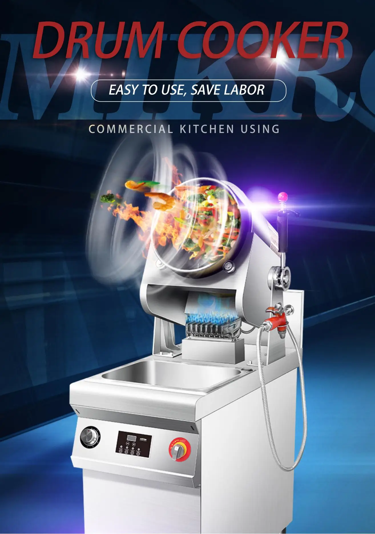 Semikron LNG LPG Gas Fried Rice Machine - Automatic Cooking