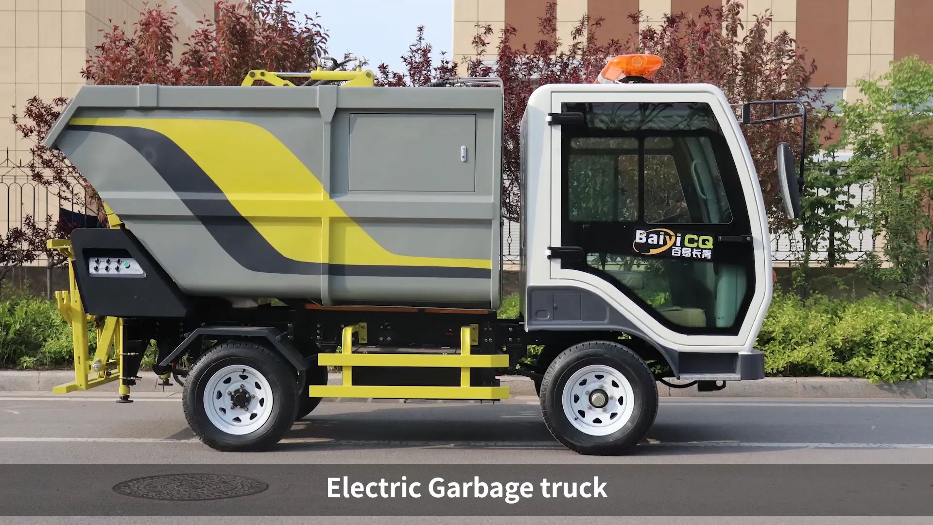 All-closed 3.5cbm Mini Electric Garbage Refuse Trucks Dustbin Waste ...