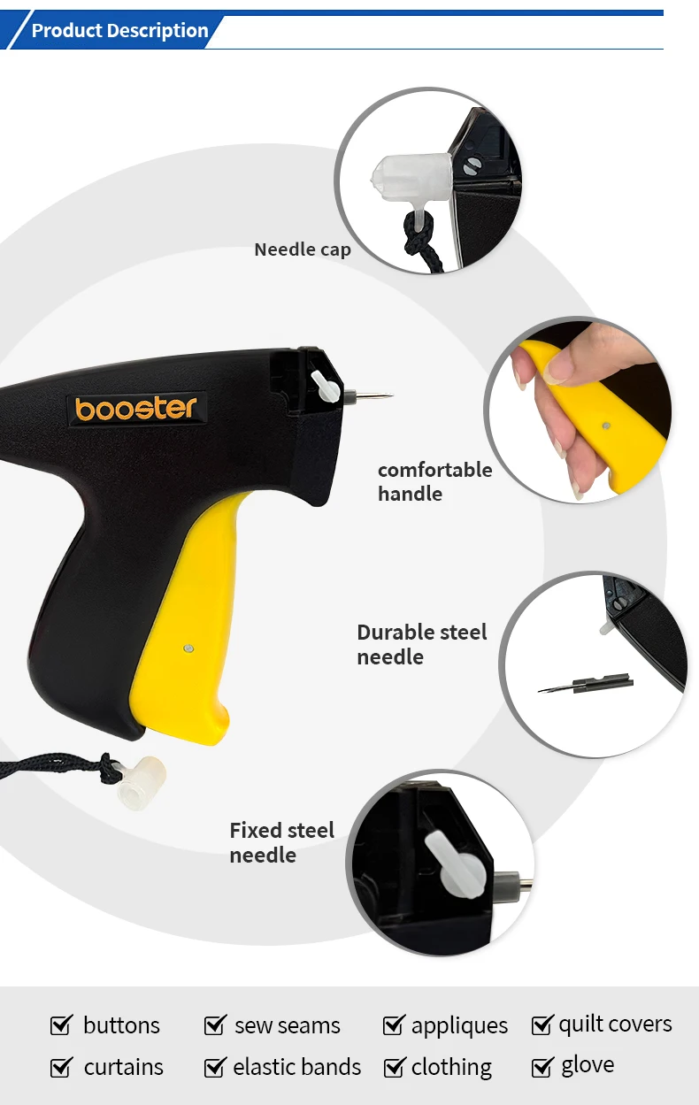 Micro Stitch Gun for Clothing Label Hanging - Ultra Fine Tagging