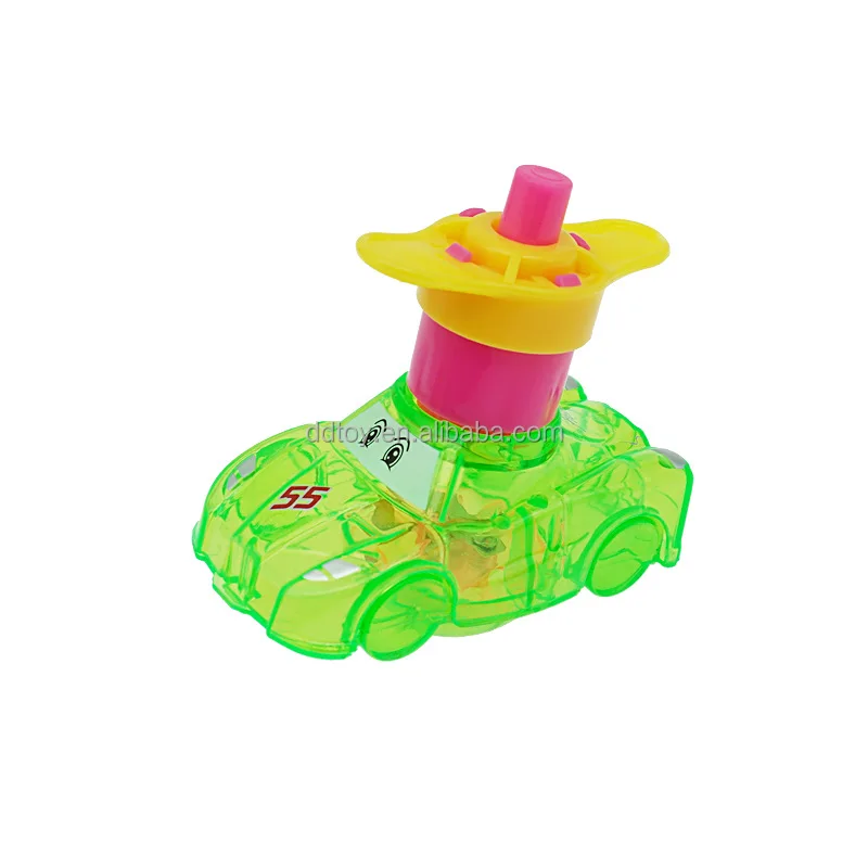 Kids Spinning Top Car Shaped Gyro Small Plastic Gyroscope Light up ...