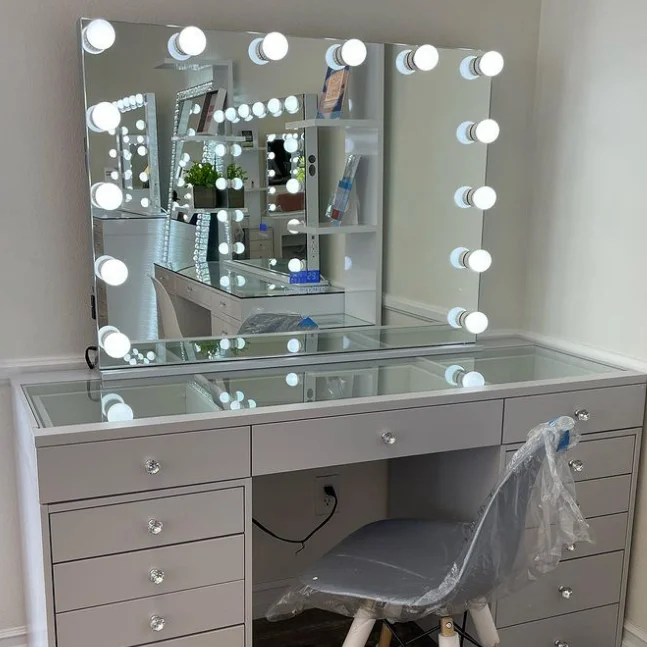 Hollywood Vanity Table Set - Professional Makeup Solutions