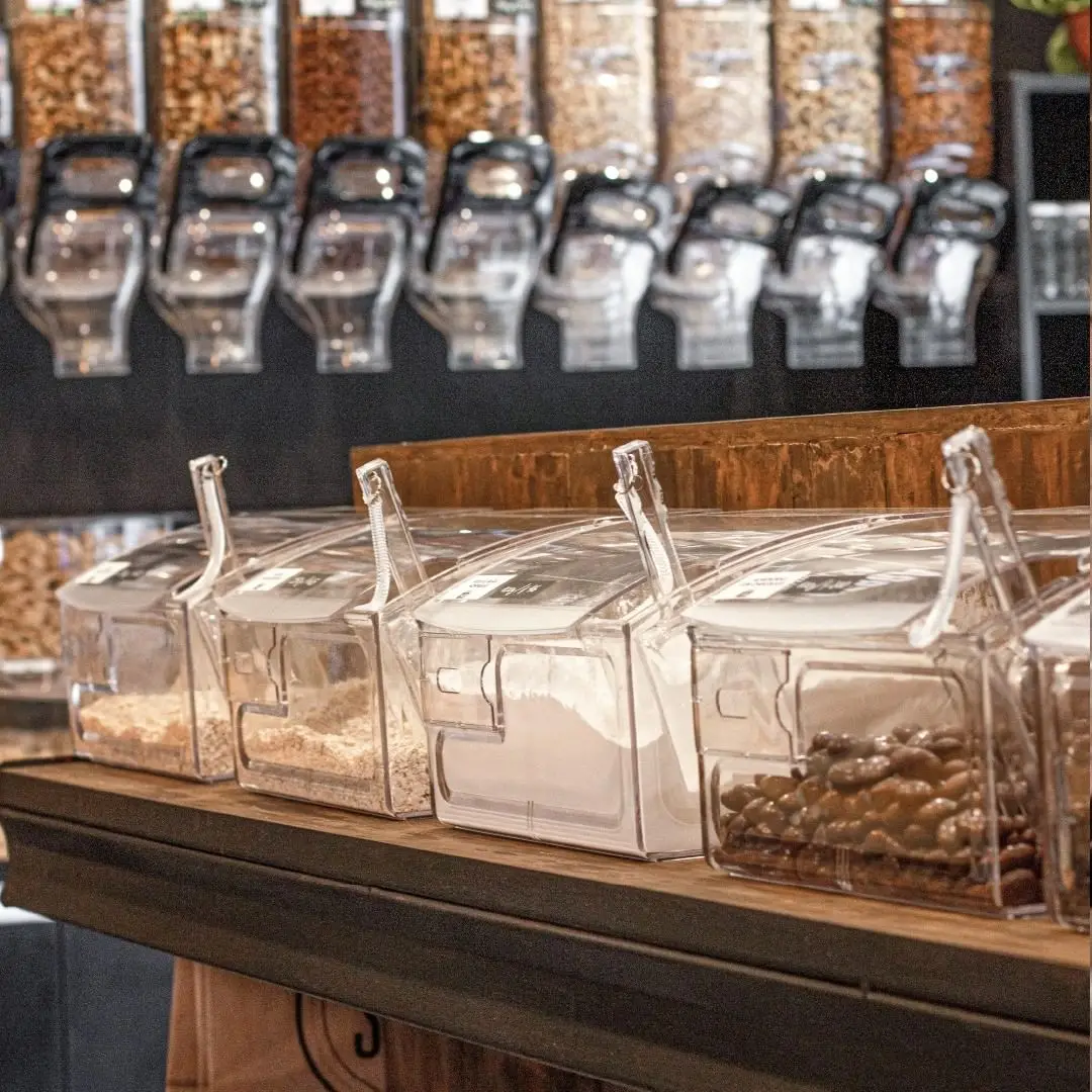 Factory Supply Clear Acrylic Bulk Food Dispenser Bin Cereal Candy Nut ...