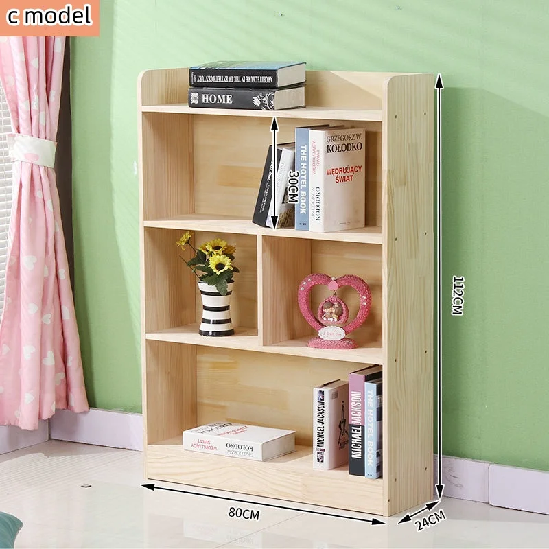 Simple Bookshelf Shelf Floor Children Bookcase Simple Modern Living ...