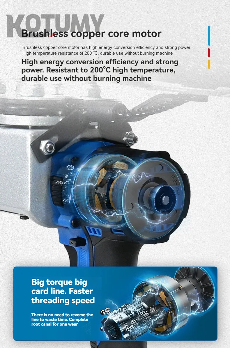 Lithium Battery Brushless Charging Cable Threading Machine