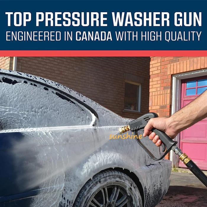 Ss High Pressure Water Spray Gun 280bar 3 8 Quick Plug Swivel G1 4