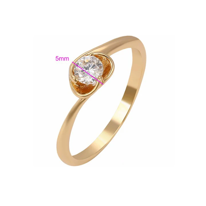 13961 Xuping 1 grammo oro anelli di design per le donne con il prezzo ultimo oro placcato anelli di cerimonia nuziale per le donne