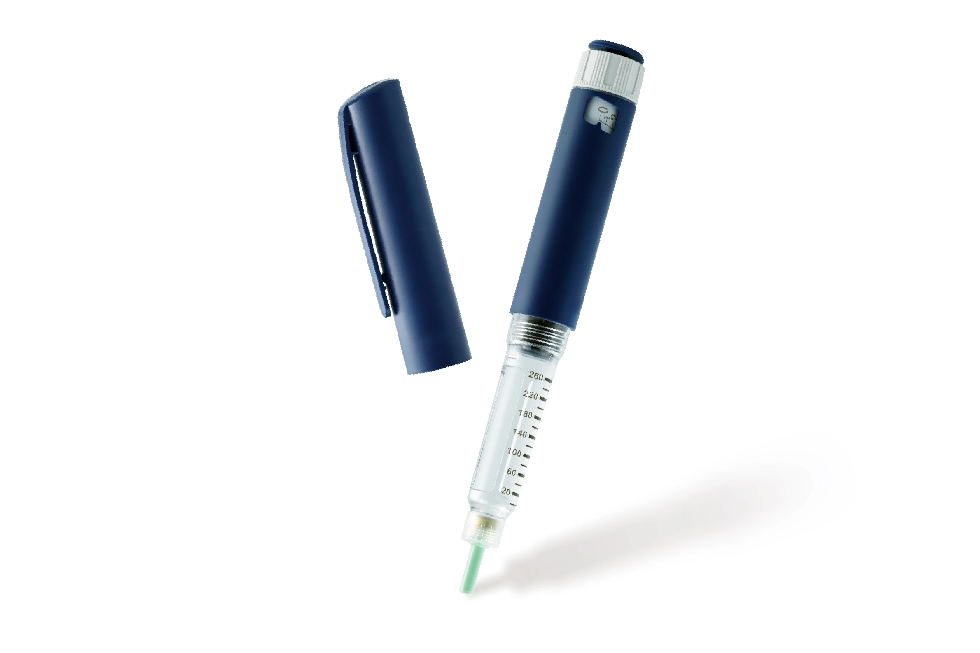 Reusable 80 IU Insulin Pen Injector with Non-Needle and Non-Cartridge ...