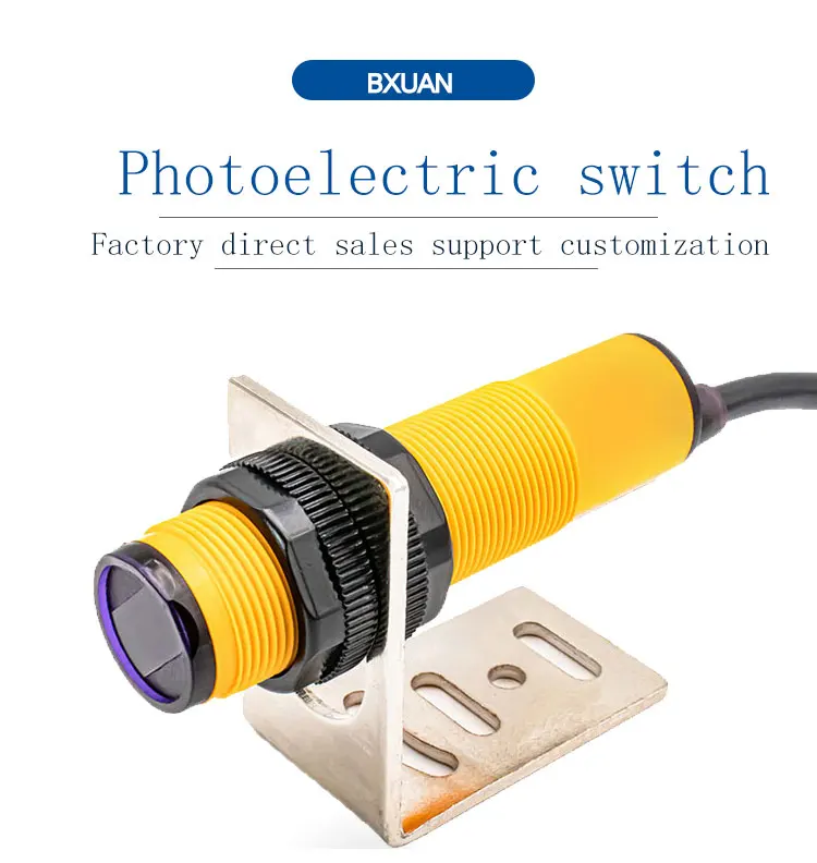 Infrared Inductive Photoelectric Switch 30cm Detection Distance Diffuse Reflective Sensor Three ...