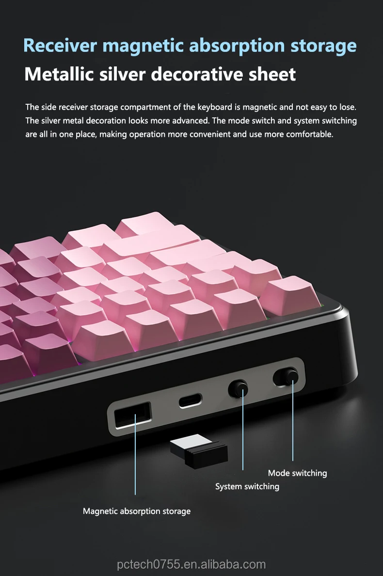 WEIKAV WK75 Gaming Keyboard - Wireless, RGB, and Customizable
