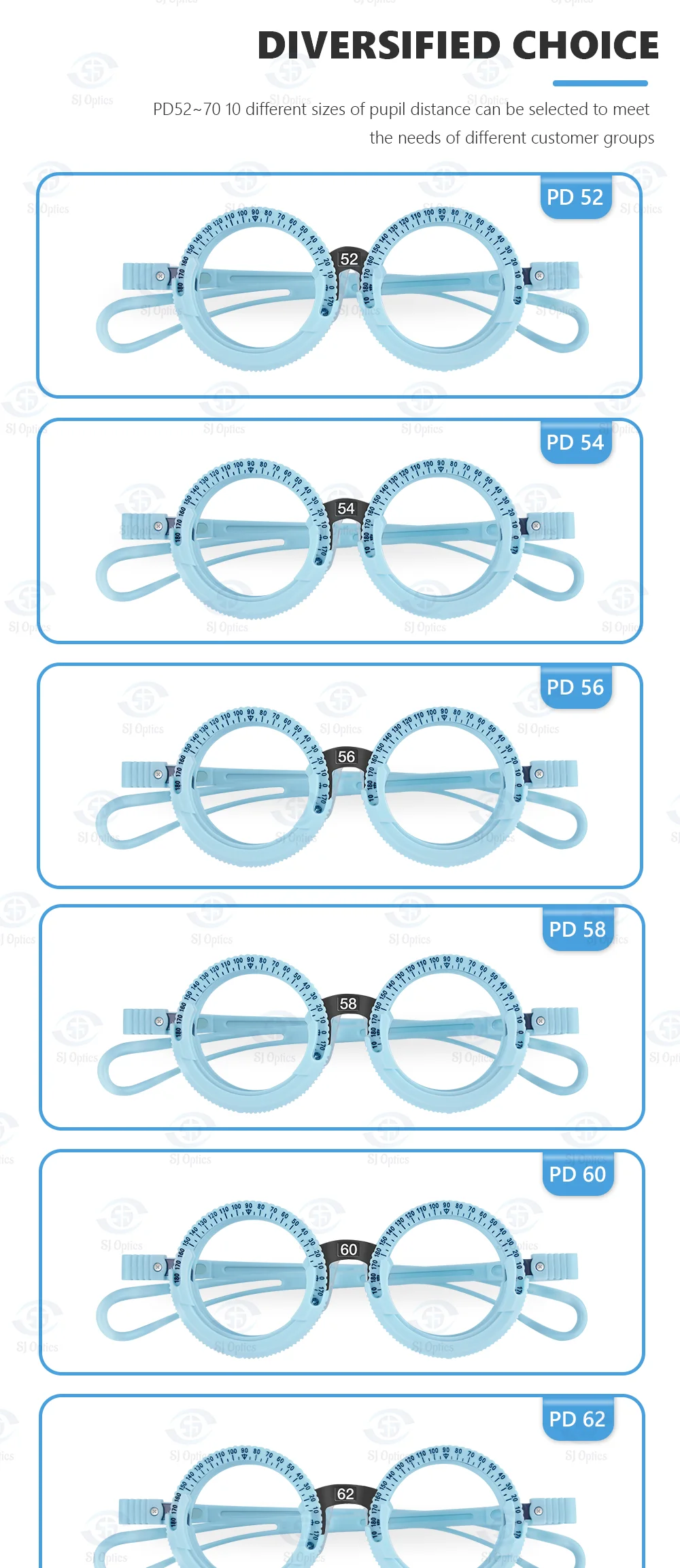 SJ Optics Optical Trial Frame Set TF-PS Bule Adjustable Factory Price ...