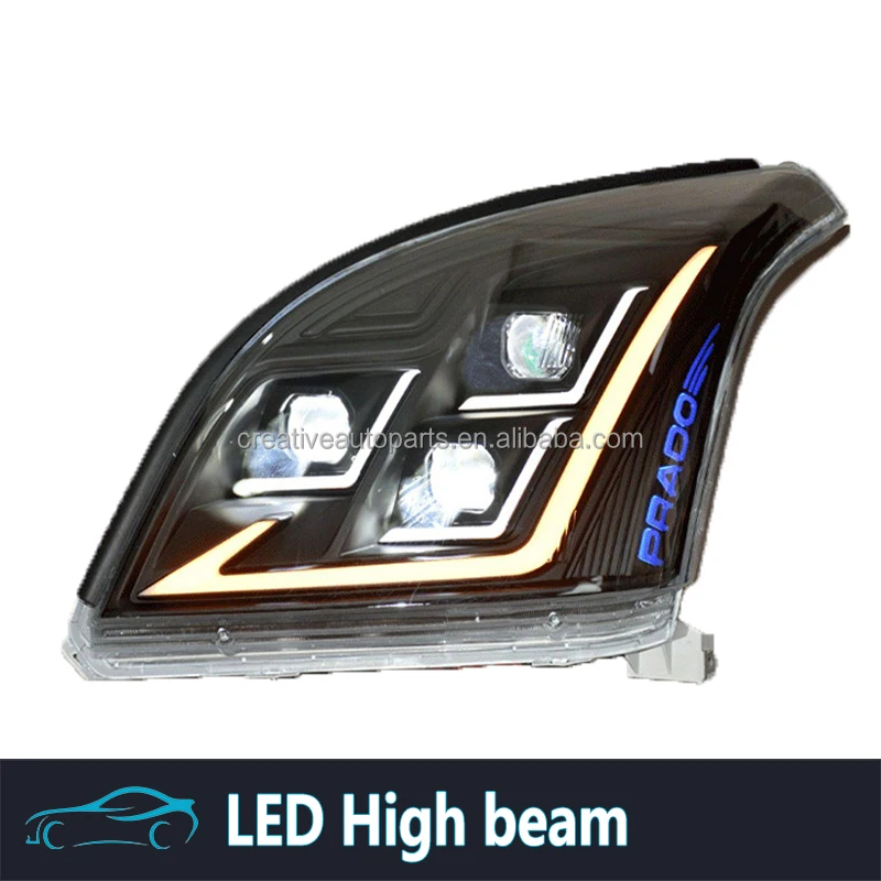 Toyota Prado FJ120 LED Headlight 2003-2009, Bi Xenon Matrix Front Lamp ...
