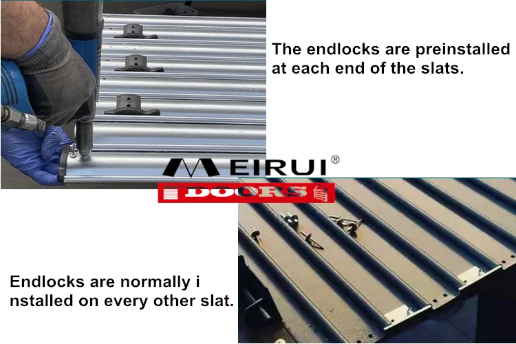 Roller Shutter Slat Metal End Cap Endlock for Rolling Steel Door Latch