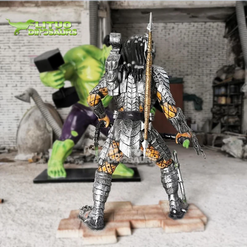 Life Size FRP Predator Sculpture - High Lifelike Quality