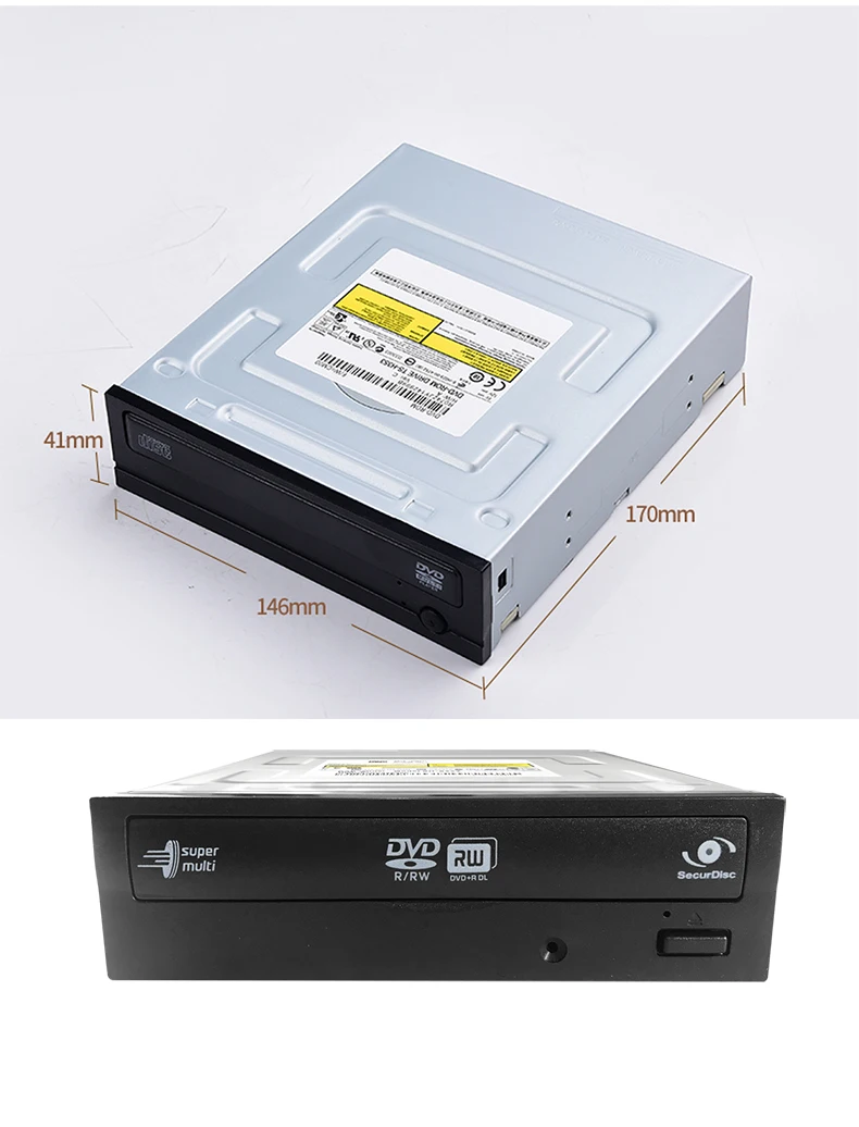 24x SATA Built in DVD + RW Drive Ihas124-14 Internal CD DVD Rewriter Burner Desktop Optical ...