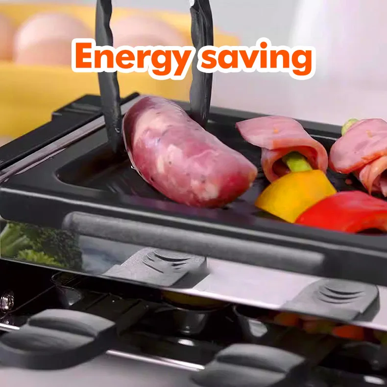 Non-stick Electric Griddle Pan Stove Top Smokeless Bbq Raclette Grill ...