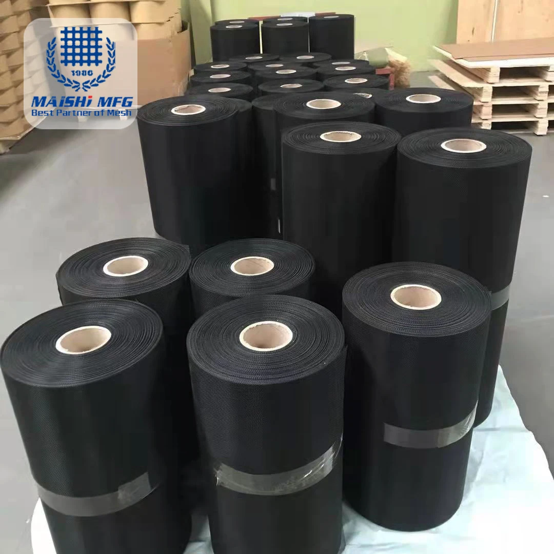 Black Epoxy Coated Wire Mesh Hydraulic Filter Support Mesh - Buy Woven ...