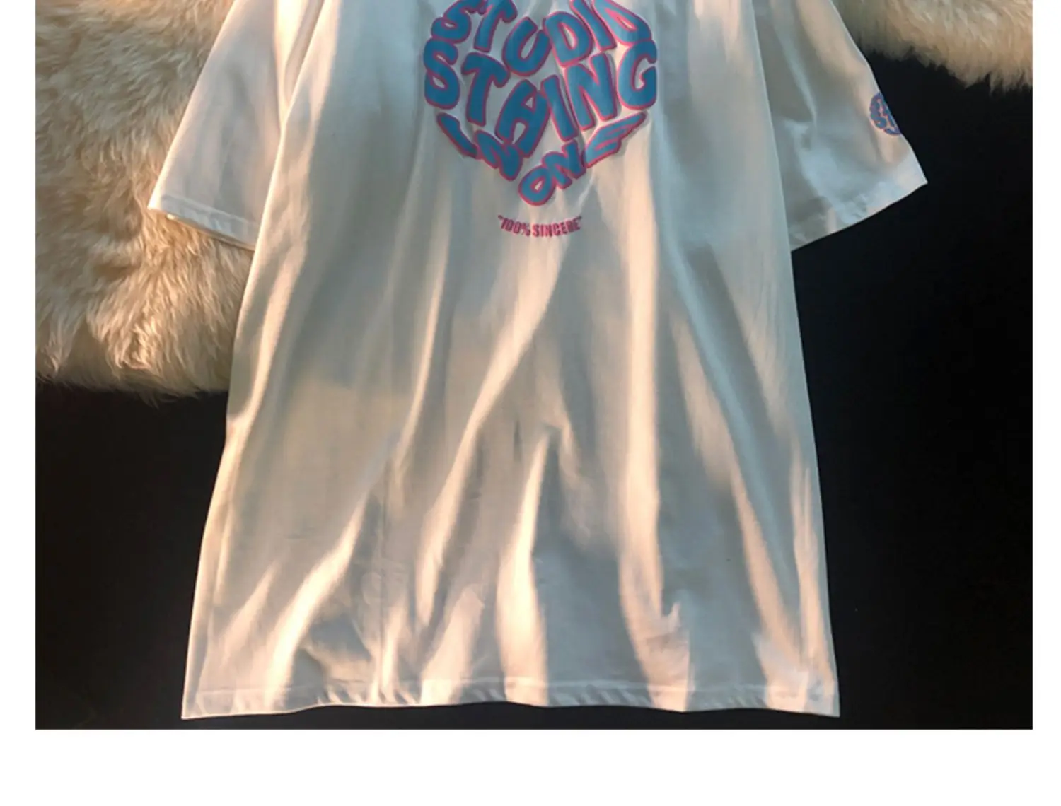 Custom Streetwear White Heavyweight 320gsm 100% Cotton Short Sleeve T ...