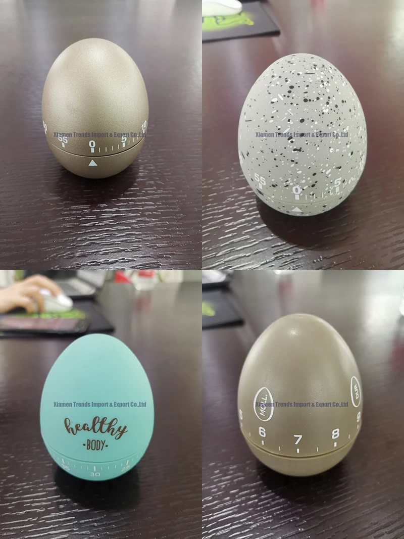 Custom Logo Mechanical Stainless Steel Wooden Kitchen Egg Timer With ...