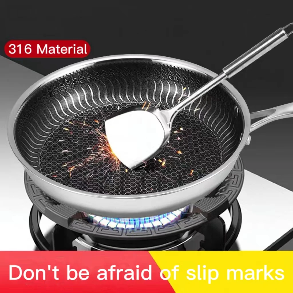 Wholesale Stainless Steel 316 Honeycomb Frying Pan Pancake Non Stick ...