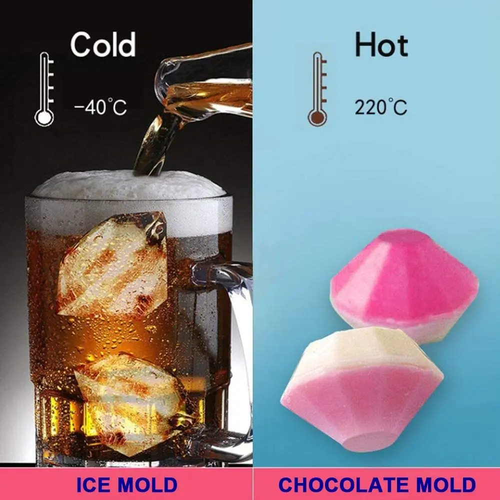 Hot Top Seller Diamond Shaped 3d Ice Cube Trays Reusable Whiskey ...
