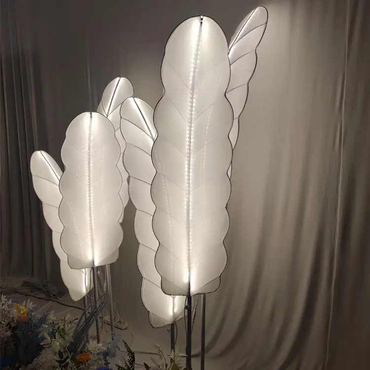 Banana Leaf Style Led Light Walkway Road Lead Decorations For Wedding ...