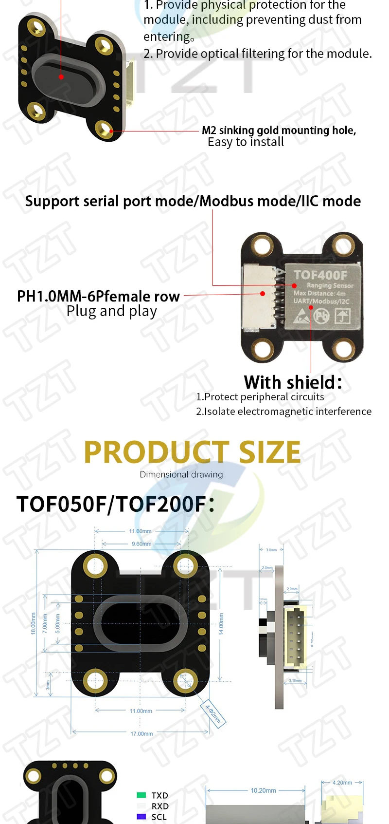 Vl6180 Vl53l0 Vl53l1 Time-of-flight (tof) Laser Ranging Built-in Mcu ...