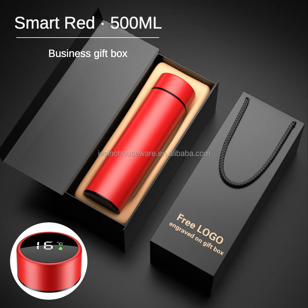 Gift Smart Water Bottles with LED Temperature Display Tea Infuser ...