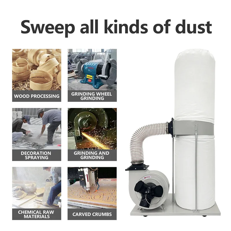 750w Professional Bag-Style Dust Extractor for Woodworking, Providing ...