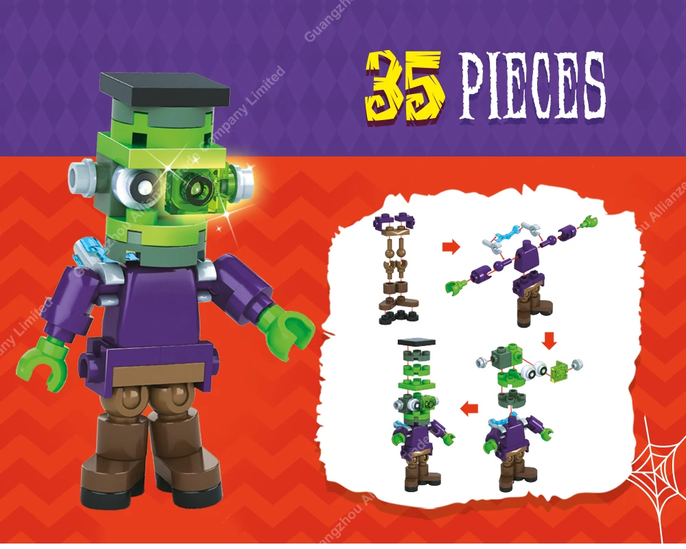 Halloween Mini Toys Kids Gifts Miniatures Action Figures DIY Bricks ...