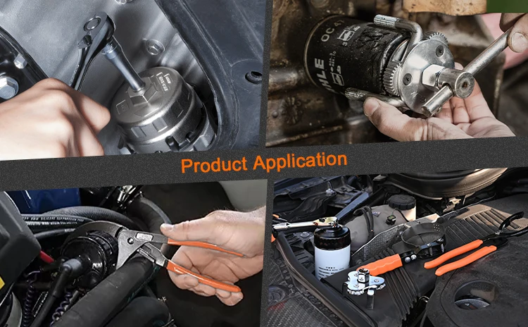 Auto Engine System Oil Filter Remover Strap Wrench Oil Filter Tool For ...