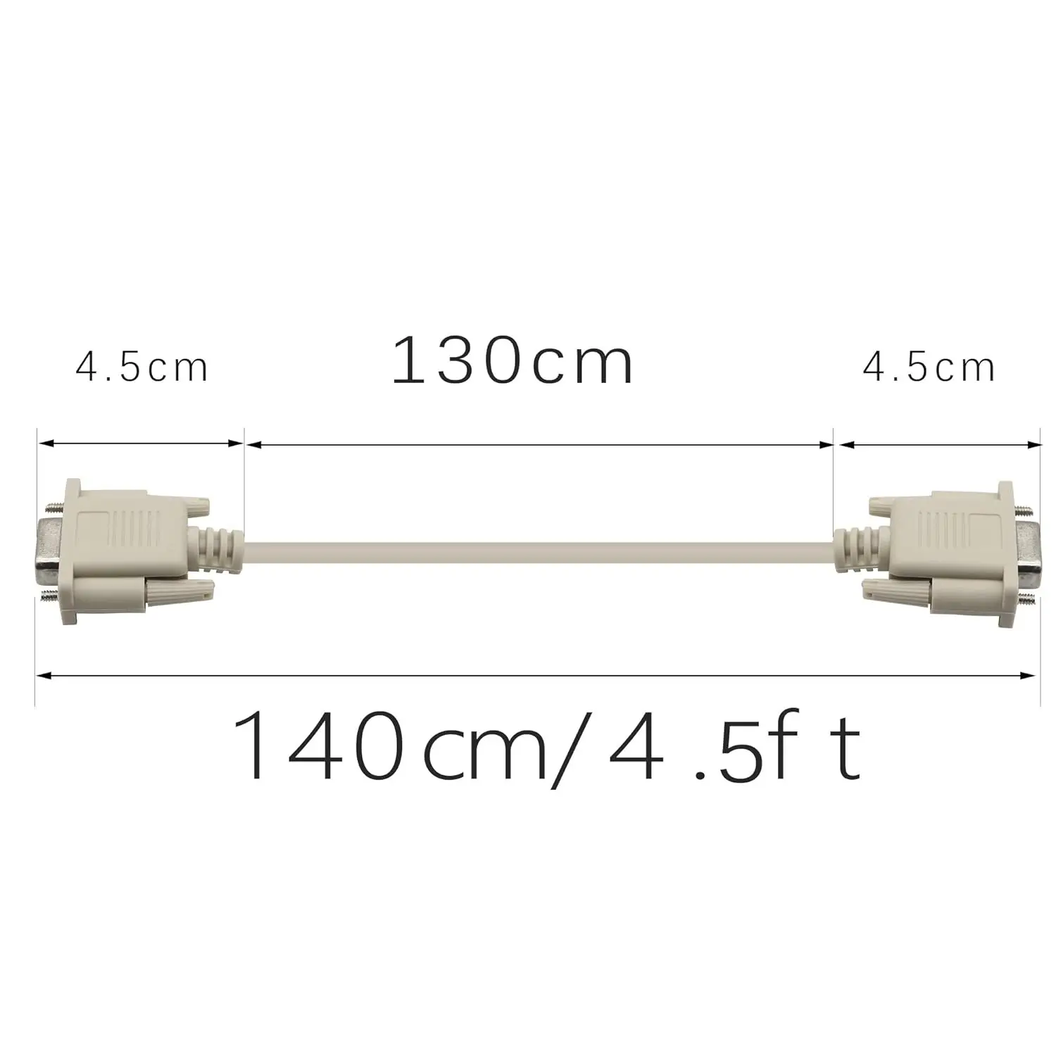Rs232 Db9 9pin Data Serial Cable Female To Female Db9 Straight Through ...