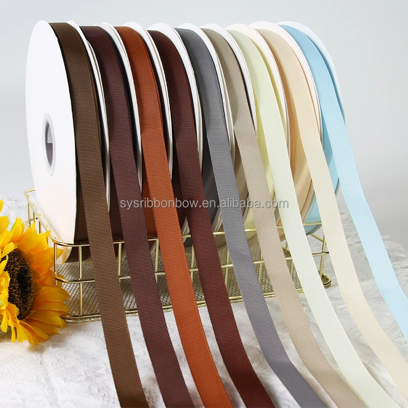 Ribbon Stock Wholesales 1 Inch 25mm 19 Sizes 196 Solid Colors Grosgrain ...