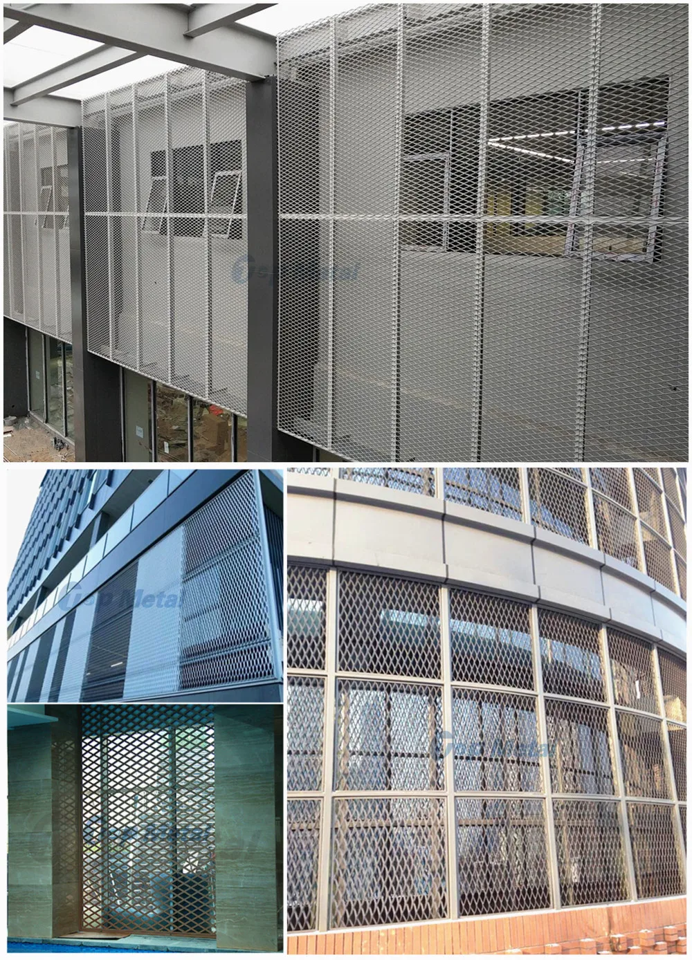 Facade Aluminum Expanded Metal Mesh Wall Panels