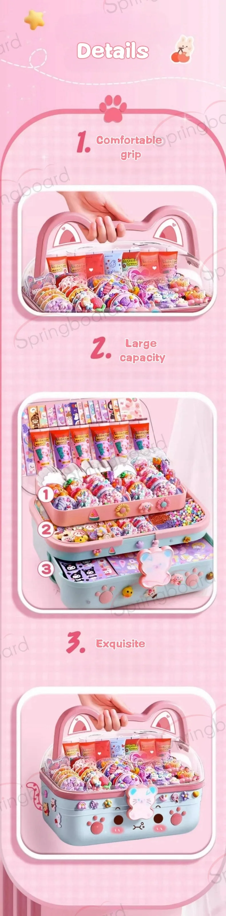 Deluxe Cream Glue Guka Diy Material Kit with Organizing Box Transparent ...