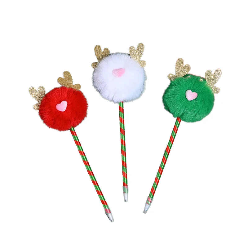 0.5mm Office Elk Pen - Christmas Plush Plastic School Pen| Alibaba.com