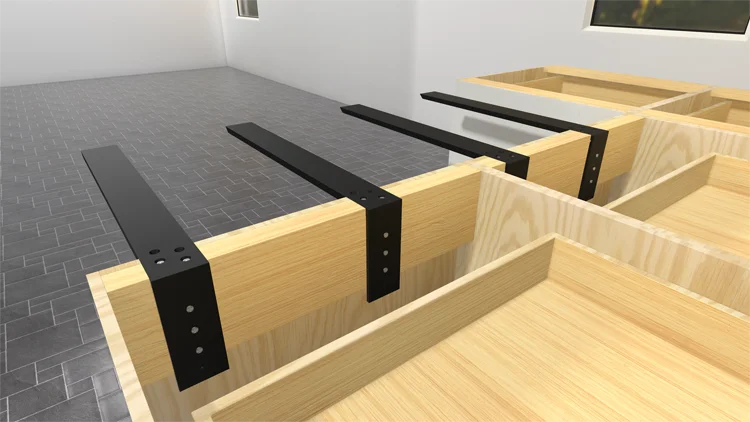 Factory Custom Metal Steel Granite Countertop Quartz Benchtop Granite ...