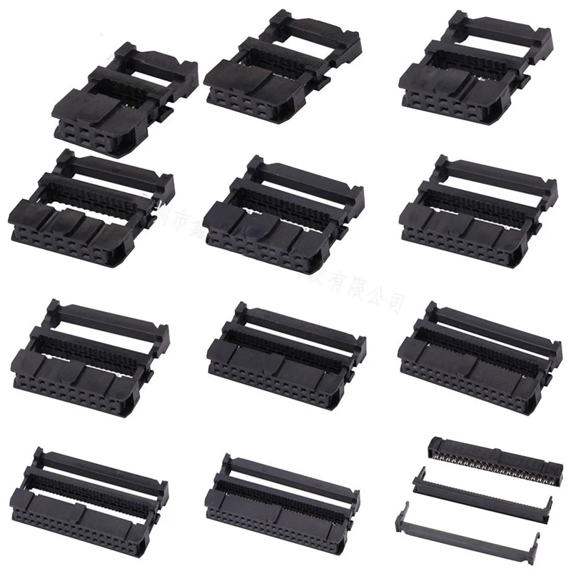 Fc-12p Female Header Flat Ribbon Cable Connector Dual Row 2x6 ...