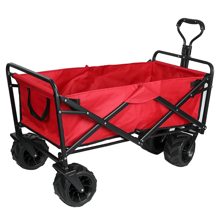 Heavy-duty Outdoor Picnic Folding Trolley With 4 Big Wheels Wear ...