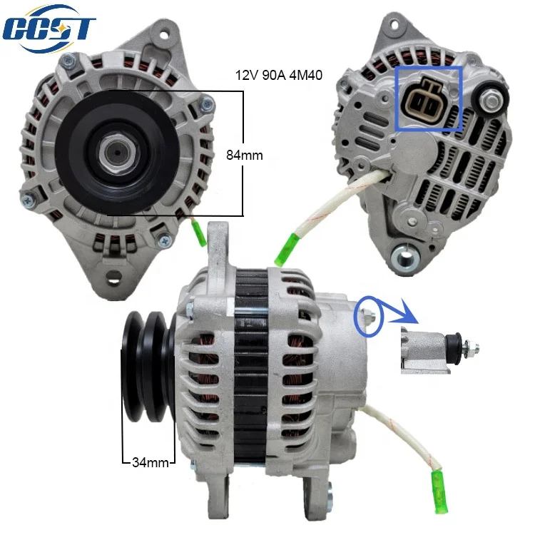 12v 90a 2a Car Alternator For Mitsubishi Pajero 4m40 4d56 Diesel ...