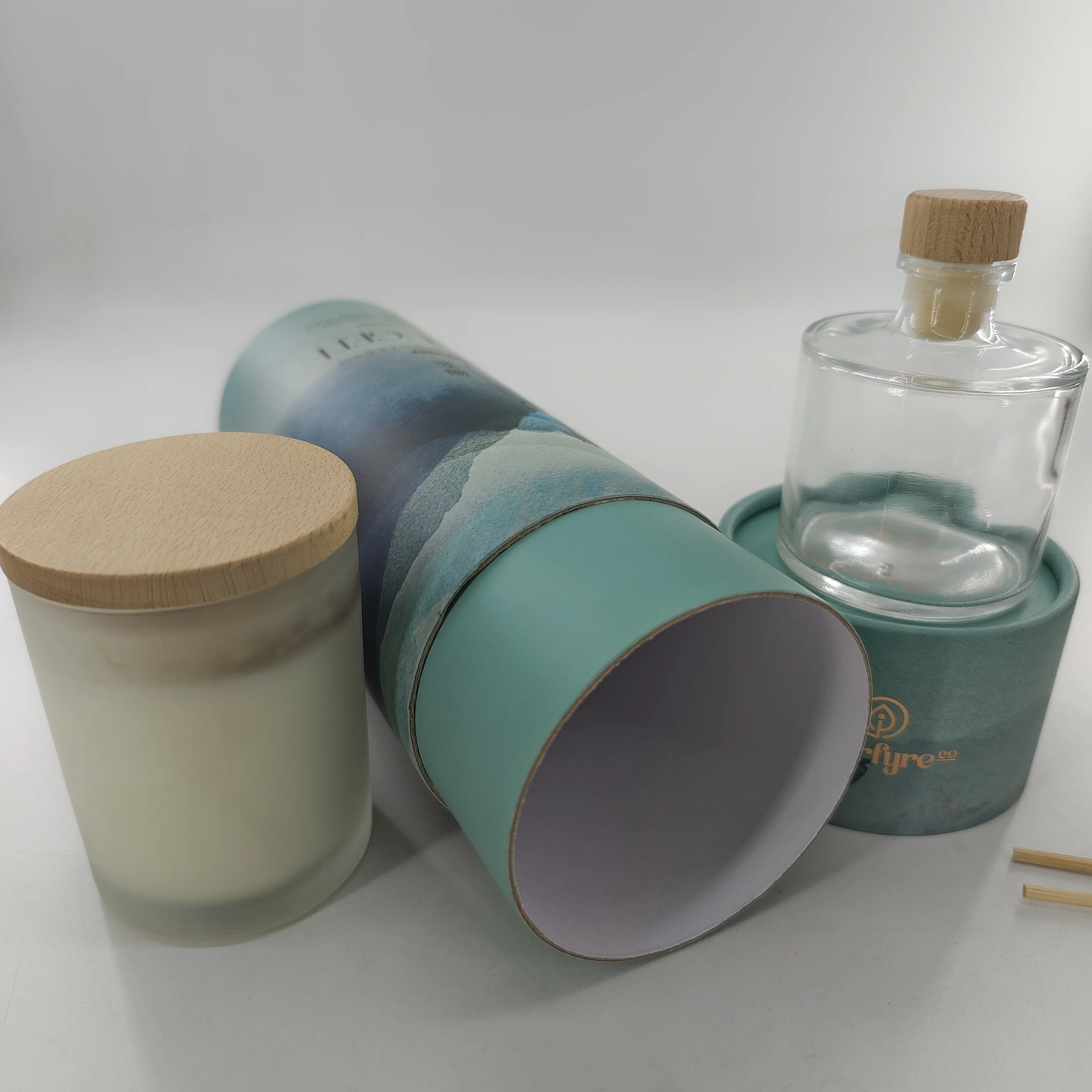 Luxury Custom Round Box Packaging Essential Oil Reed Diffuser Fragrance ...