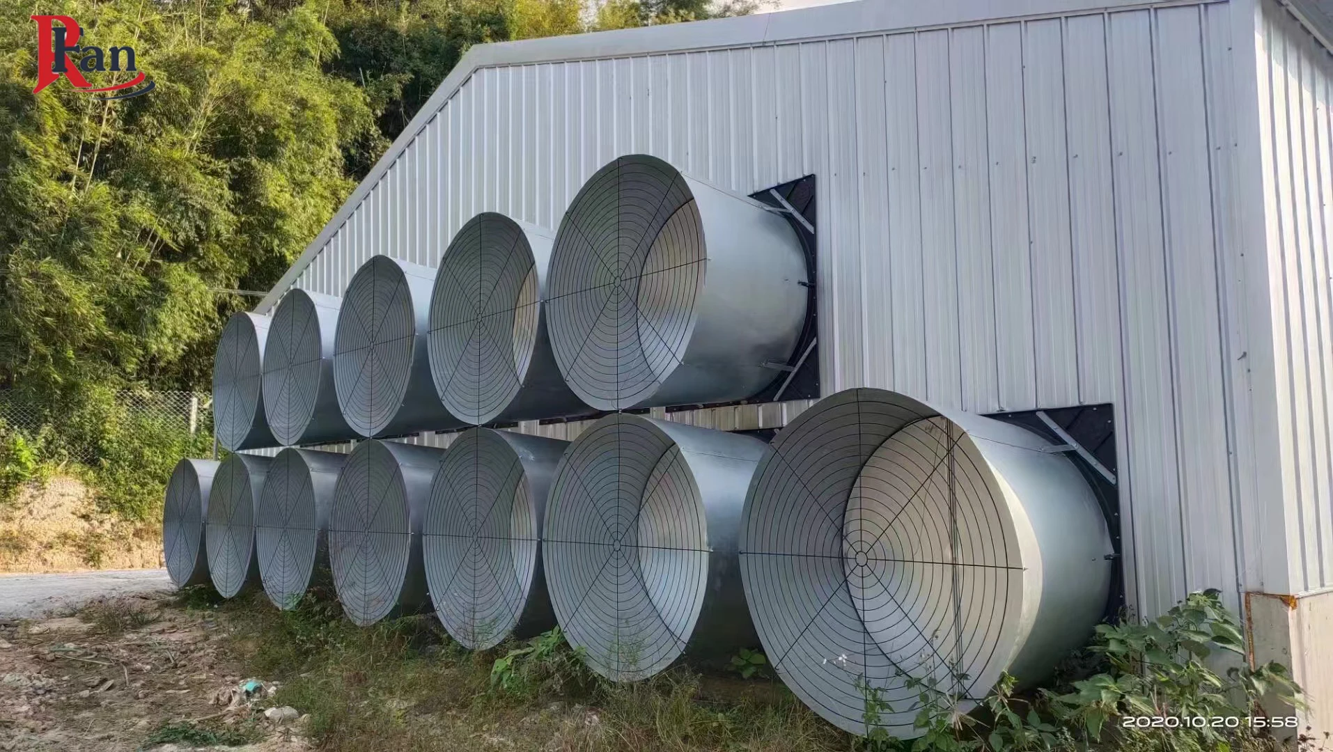 Explosion-proof Large Wall-mounted Cone Exhaust Fan Smoke Ceiling Wind ...