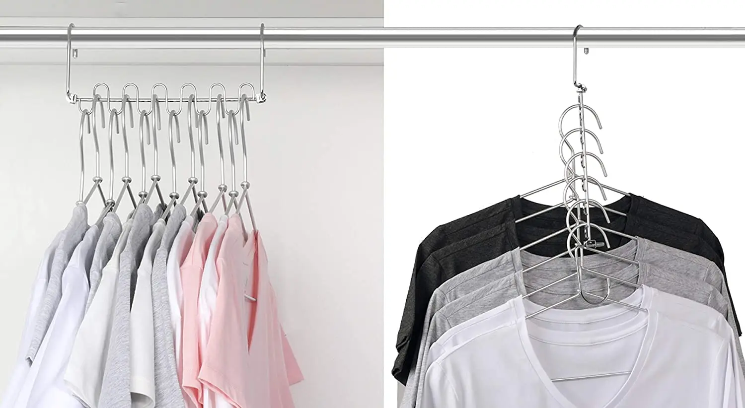 Horizontal And Vertical Hanging Metal Magic Cascading Closet Wardrobe ...