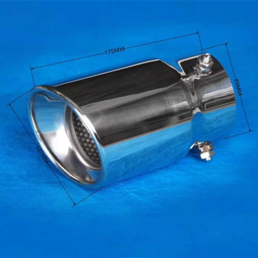 4.5"car Modified Sandblast Exhaust Pipe Tailpipe Universal Carbon Fiber ...