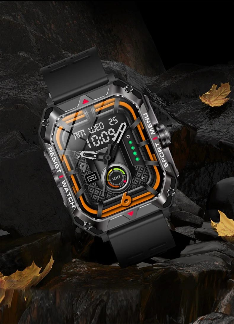 H22 Smartwatch - IP68 Men Outdoor Sports Watch with 400mah Battery